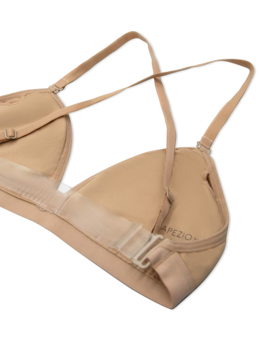 clear strap backless bra